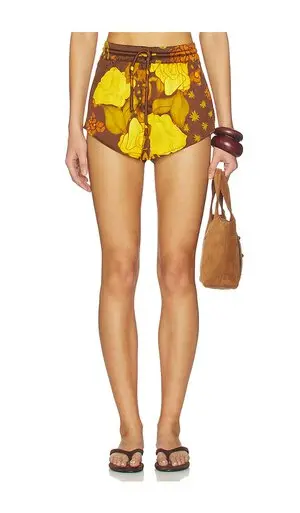 DONDE ESTEBAN Veranera Mini Shorts In Brown - Multi