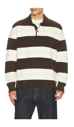 SAMSOE SAMSOE Sanino Polo In Olive,white - Black Olive Stripe