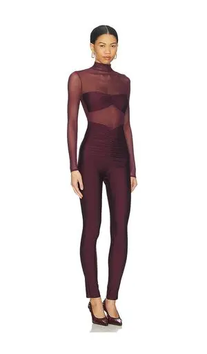 SEROYA Brietta Catsuit In Wine