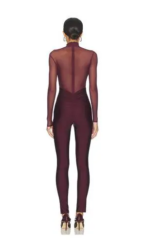 SEROYA Brietta Catsuit In Wine