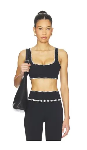 L*Space Heartbreaker Sports Bra In ,white - Black