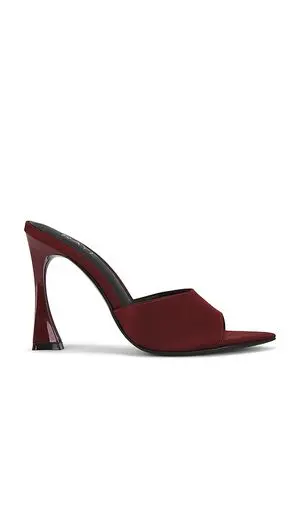 Raye Cristina Sandal In Burgundy - Burgundy Satin
