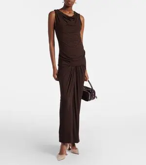 ENTIRE STUDIOS Draped Gathered Midi Dress