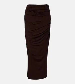 ENTIRE STUDIOS Draped Maxi Skirt - Brown