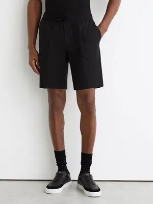 REISS Ascend Technical Drawstring Shorts - Black