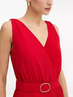 MORGAN V-neck Pleated Jumpsuit