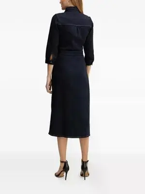 MORGAN Button Front Belted Midi Dress