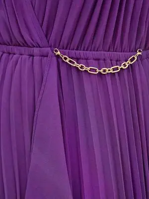 MORGAN Pleated Chain Maxi Dress