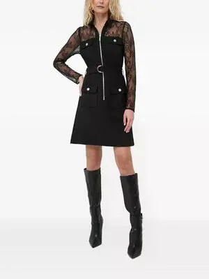 MORGAN Lace Long-sleeve Mini Dress