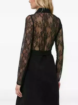 MORGAN Lace Long-sleeve Mini Dress