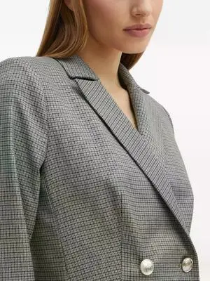 MORGAN Double-breasted Check Blazer