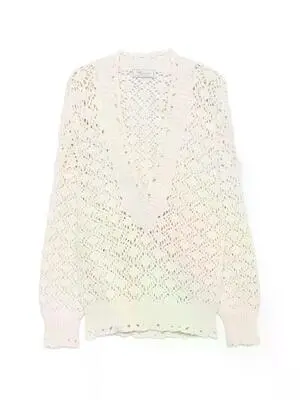 Blumarine V-neck Sweater - Neutrals