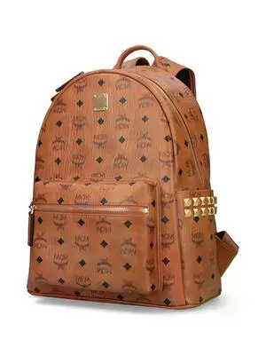 Mcm Logo Studded Backpack