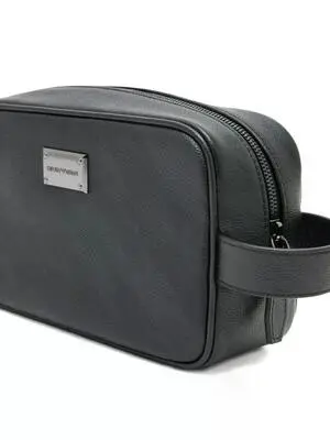 Emporio Armani Leather Wash Bag