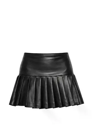Norma Kamali Pleated Mini Skirt - Black