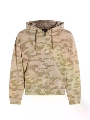 DAILY PAPER Camouflage Zip Hooded Sweatshirt - Neutrals