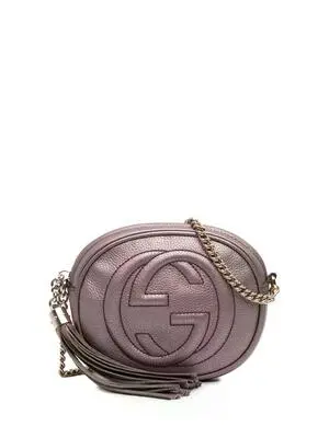 Gucci Mini Calfskin Soho Chain Crossbody Bag - Pink
