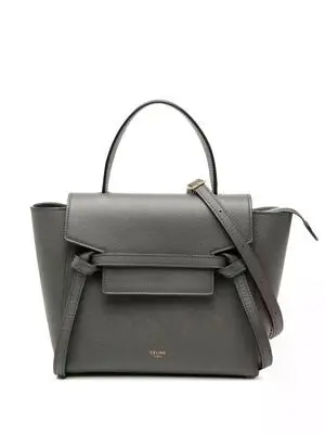 Celine 2022 Nano Grained Calfskin Belt Bag Satchel - Grey