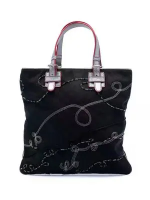 Loewe 2005 Anagram Beaded Jacquard Tote Bag
