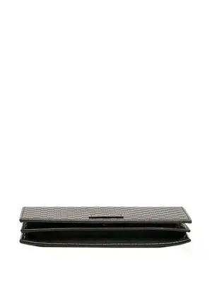 Gucci Microssima Wallet On Strap - Black