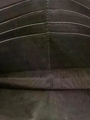 Gucci Microssima Wallet On Strap - Black