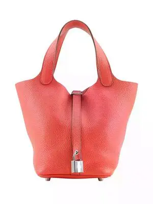 Hermès 2012 Clemence Picotin Lock 18 Handbag - Red