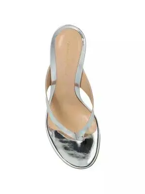 GIANVITO ROSSI Sofia Open-toe Leather Sandals - Silver
