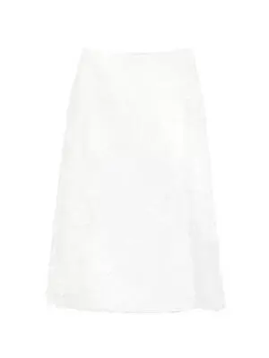 Dorothee Schumacher Meadow Floral-lace Midi Skirt - White