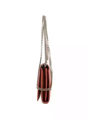 Saint Laurent Croc-embossed Chain Bag - Red