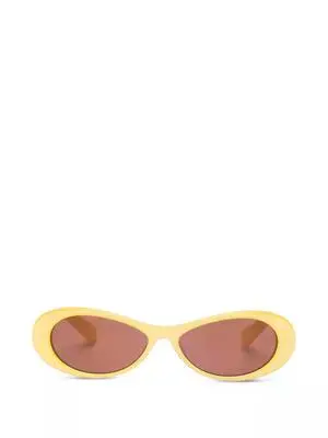 Jacquemus Nuvola Oval-frame Sunglasses - Yellow