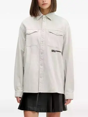 Karl Lagerfeld Button Pocket Shirt - Grey