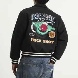 ICECREAM Trick Shot Collared Varsity Jacket