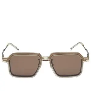 A. SOCIETY X Universal Works Kowloon Sunglasses - Brown/honey