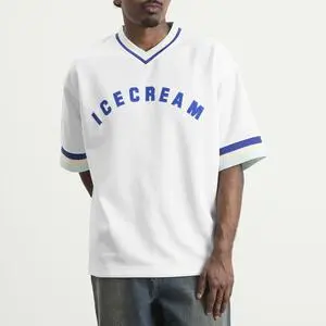 ICECREAM V-neck Sports Jersey - White