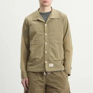 RANRA Epitome Shiny Nylon Overshirt - Green
