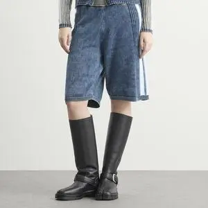 DIESEL M-esther Ribbed Denim Bermuda Shorts
