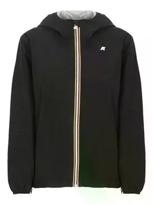 K-WAY Marguerite Hooded Zip-front Jacket - Black