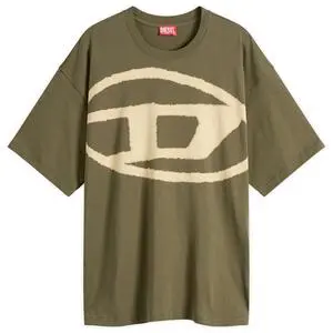 DIESEL Bleach Logo T-shirt - Green