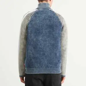DIESEL Indigo Knit Zip Cardigan