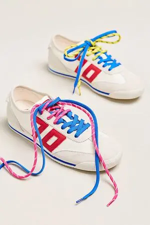 BACK 70 Leon Premium Double Laced Sneakers White Red