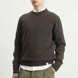Norse Projects Standard Merino Lambswool Jumper - Heathland Brown