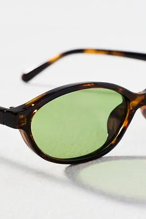 I-SEA Oval East West Sunglasses - Green Marble