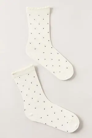 CASA CLARA Martique Polka Dot Socks - Cream