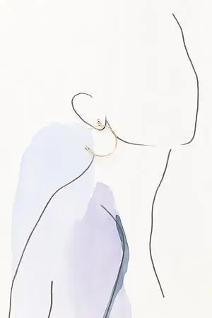 Anthropologie Trinity Crystal Hoop Earrings - Clear/green