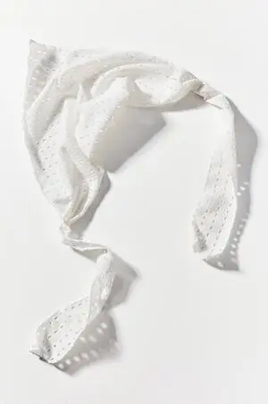 Anthropologie Eyelet Hair Scarf - Ivory