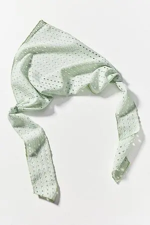 Anthropologie Eyelet Hair Scarf - Mint