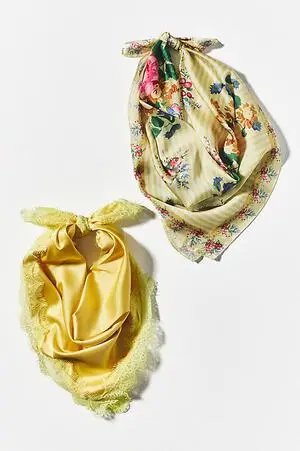 Anthropologie Classic Square Scarf - Yellow