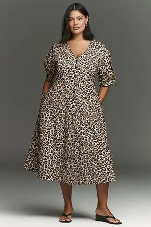 AROSE STUDIO Cotton Jessame Midi Shirt Dress