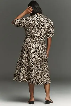 AROSE STUDIO Cotton Jessame Midi Shirt Dress