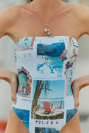 CELANDINE Strapless One-piece Swimsuit